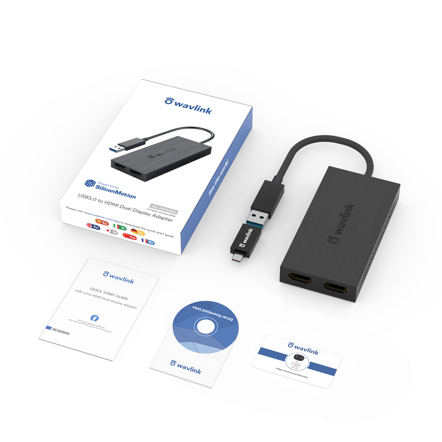 WAVLINK USB 3.0 to Dual HDMI Graphic Adapter